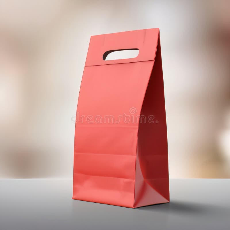Blank Paper Bag Container, Generic Product Packaging Mockup Stock ...