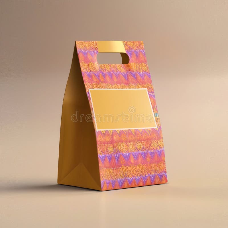 Blank Paper Bag Container, Generic Product Packaging Mockup Stock ...