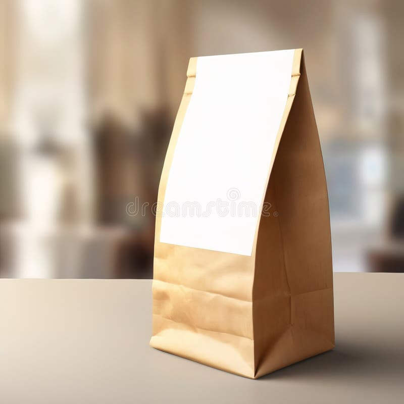 Blank Paper Bag Container, Generic Product Packaging Mockup Stock ...