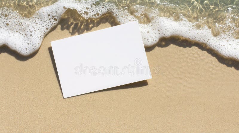Blank Beach Note stock illustration. Illustration of foam - 387314105
