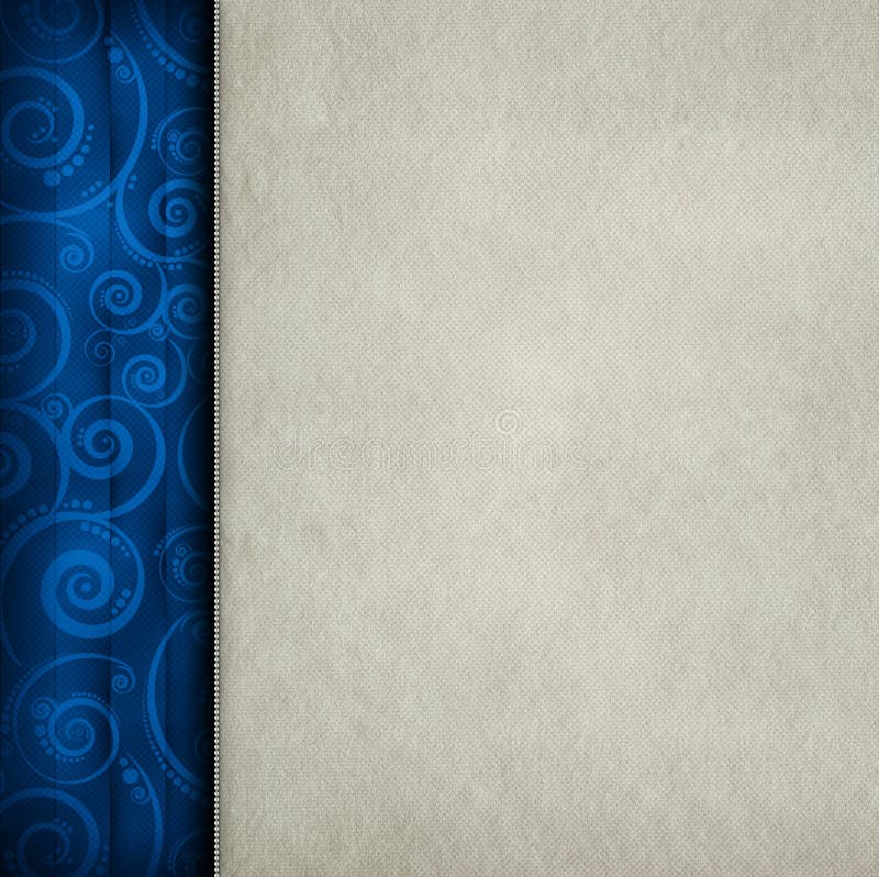 Blank Paper and Blue Patterned Background Stock Photo - Image of page ...