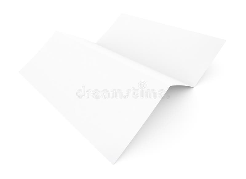 Blank Paper Booklet on White Background Stock Photo - Image of ...
