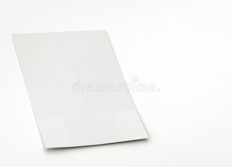 Blank Paper or Brochure Sheet Stock Illustration - Illustration of card ...