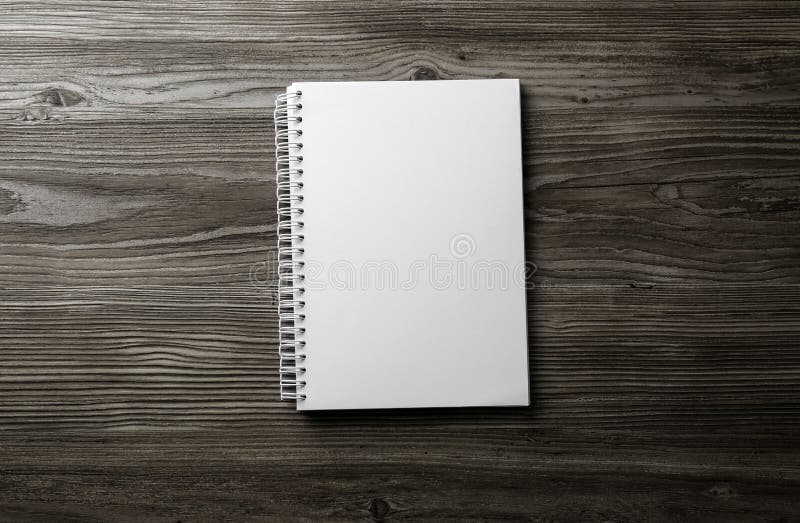 Blank Paper Brochure on Wooden Table, Top View. Mockup for Design Stock ...