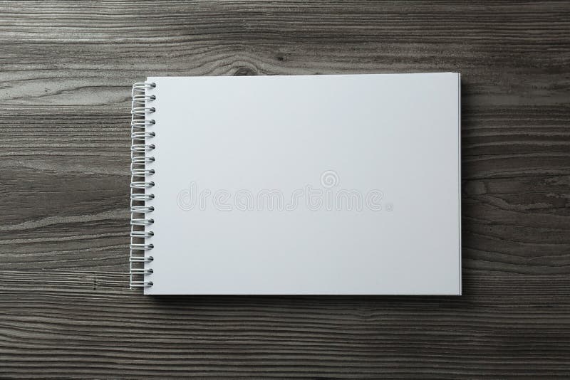 Blank Paper Brochure on Table, Top View. Mockup for Design Stock Image ...