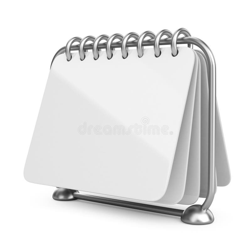 Blank Paper Calendar. 3D Icon Stock Illustration - Illustration of ...
