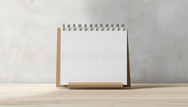 Blank Paper Calendar on Wooden Table Stock Image - Image of date, today ...