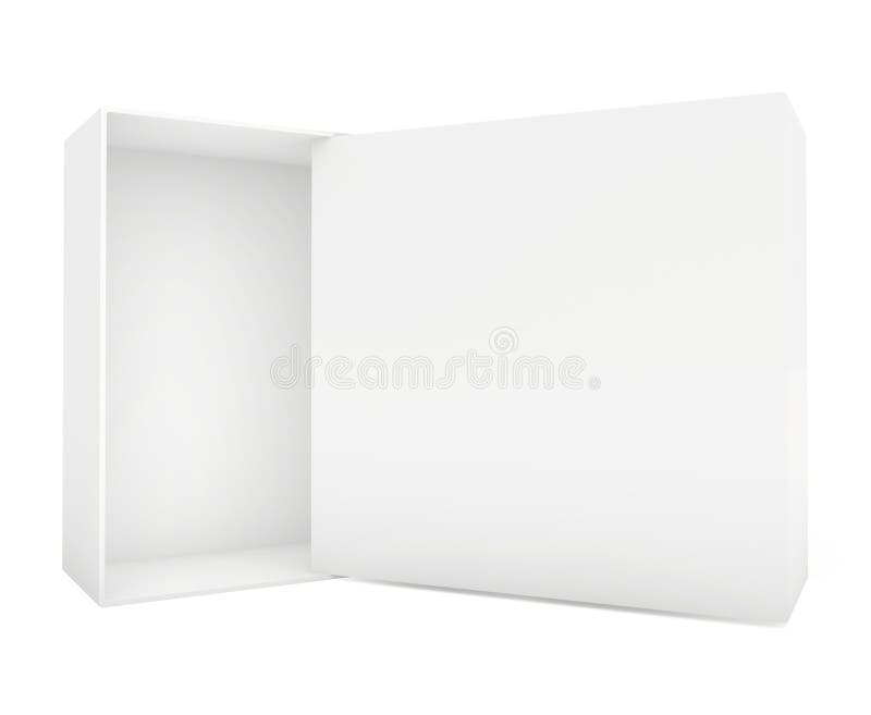 Blank Paper or Cardboard Box Template Standing on White Background ...