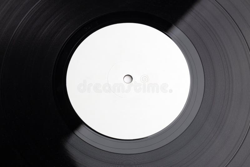 Blank Paper Circle in the Middle of a Pressed Lp Record Stock Image ...