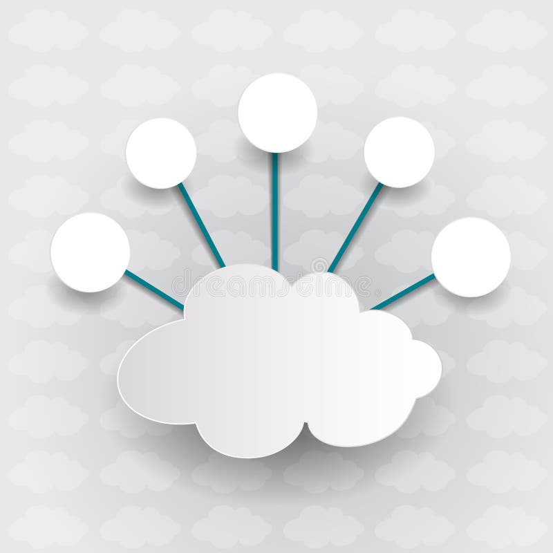 Blank Paper Cloud Computing. Stock Vector - Illustration of creative ...