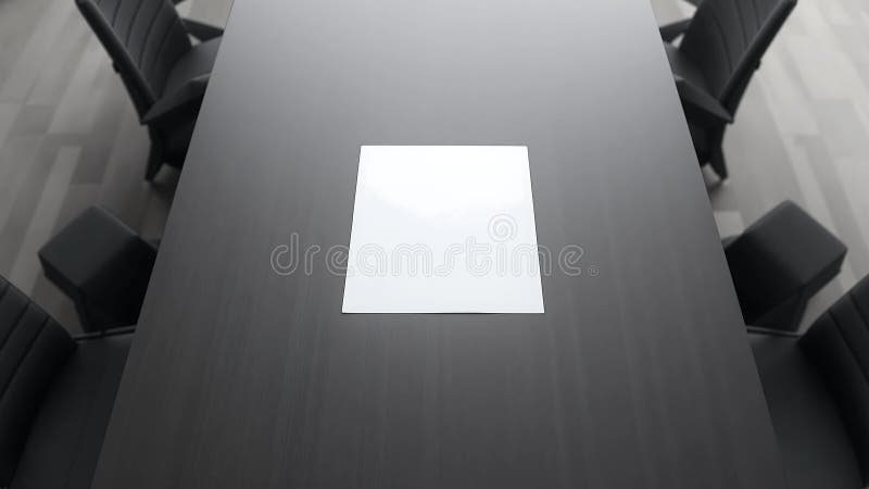 Blank Paper on Conference Table (Generative AI) Stock Illustration ...