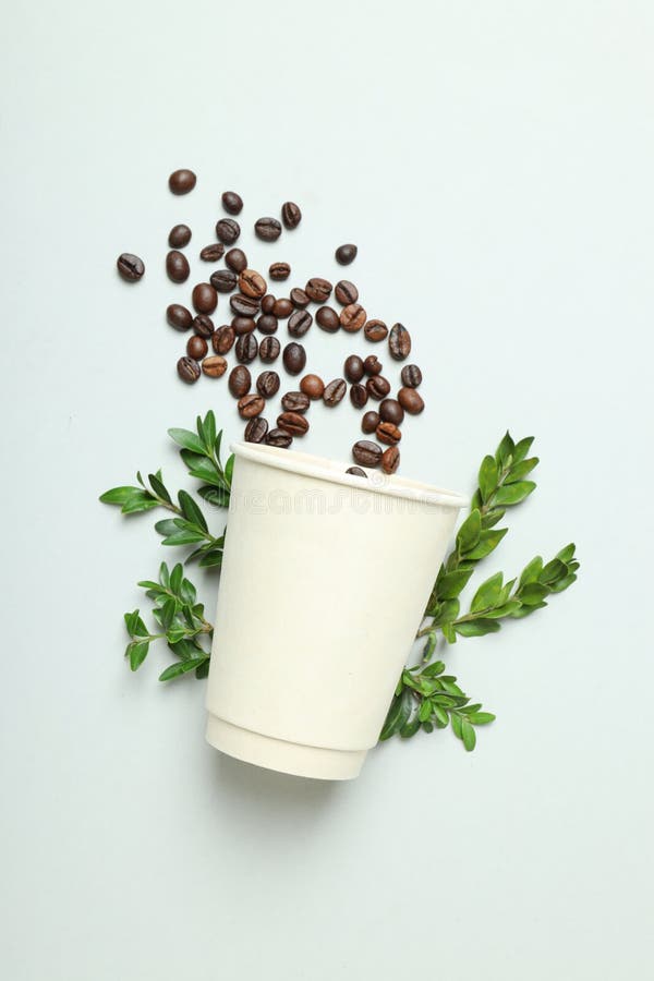 Blank Paper Cup, Composition for Delivery and Take Away Concept Stock ...