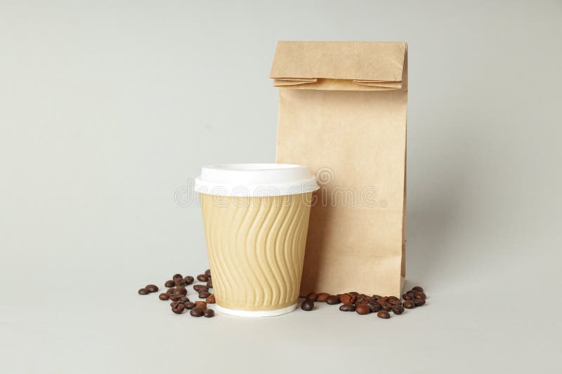 Blank Paper Cup, Composition for Delivery and Take Away Concept Stock ...