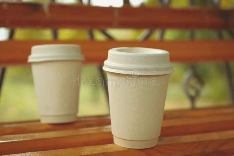 Blank Paper Cups, Composition for Delivery and Take Away Concept Stock ...