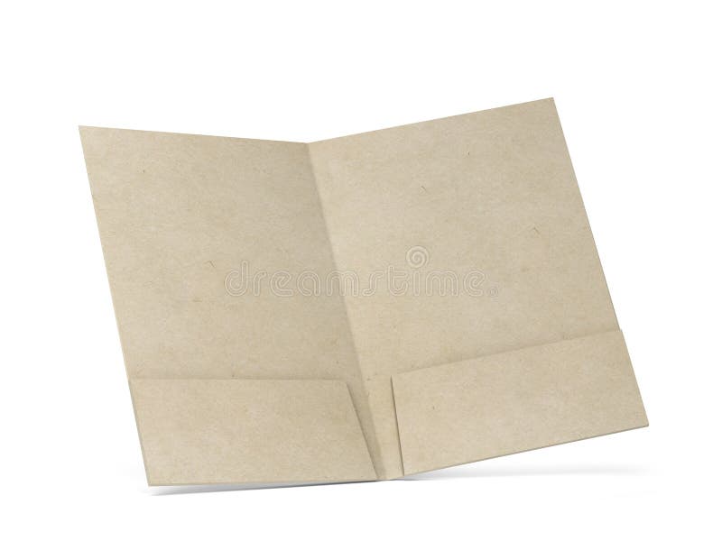 Blank paper folder mockup stock illustration. Illustration of ...