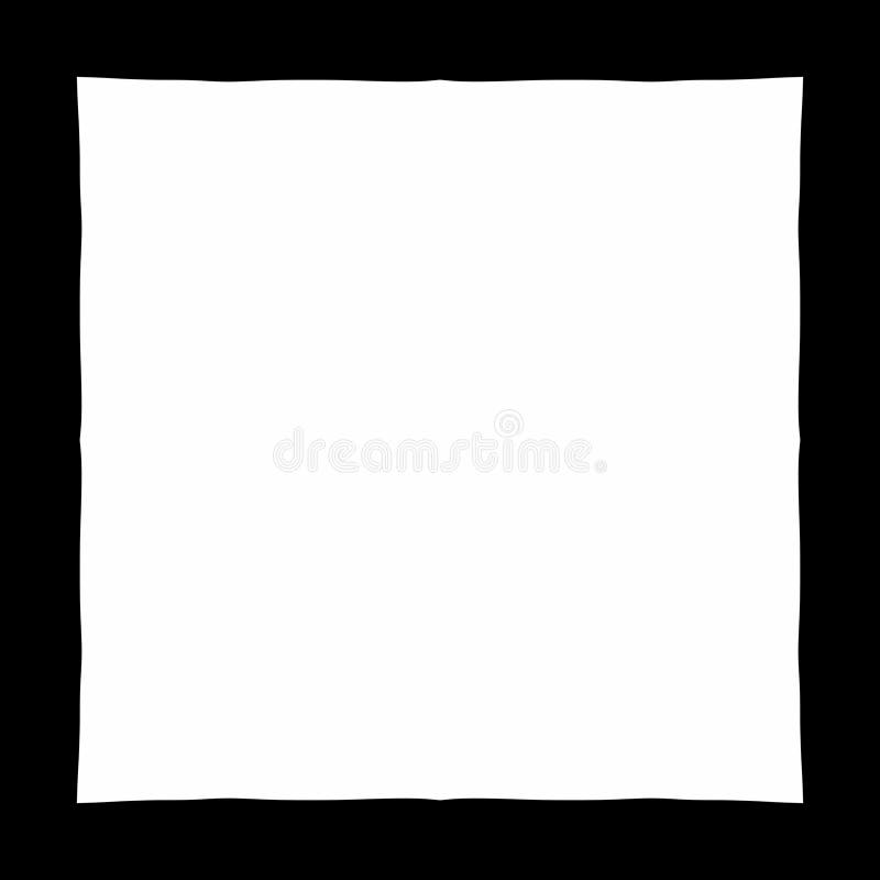 Blank Paper Frame Isolated on White Stock Illustration - Illustration ...