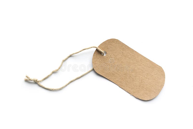 Blank Paper Label or Tag Label Isolated White Background Stock Image ...