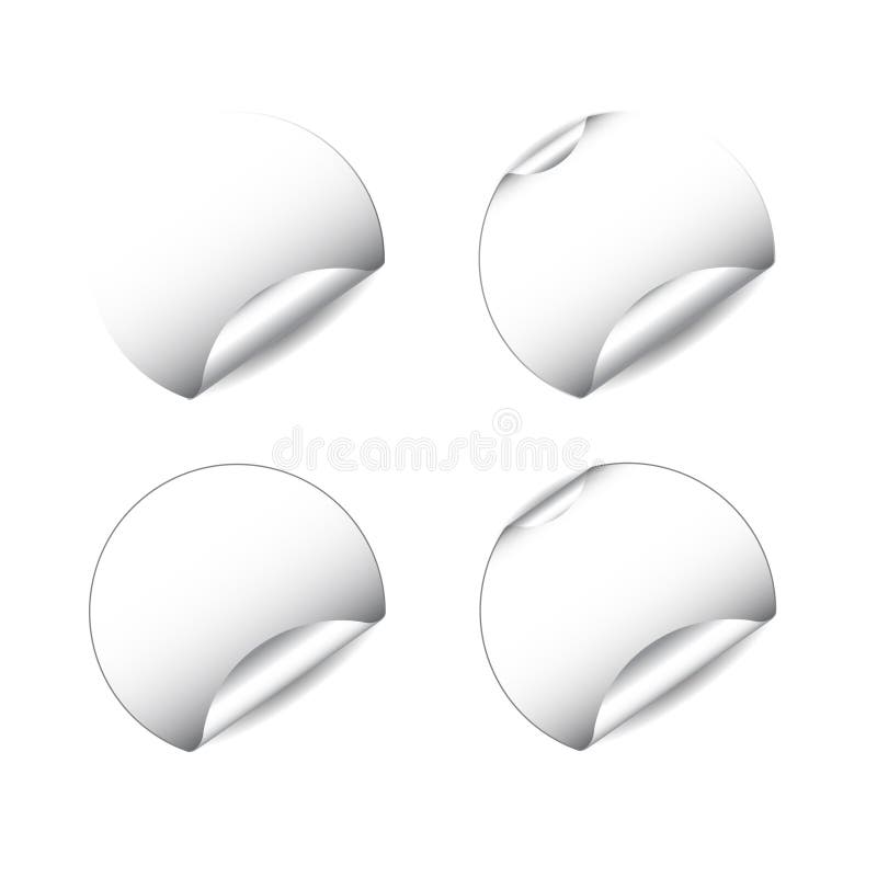 Blank Paper Labels - White Stickers Stock Vector - Illustration of ...