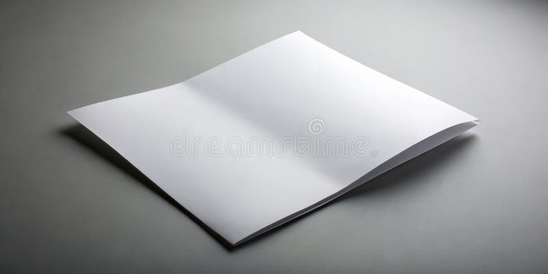 Blank Paper Leaflet Mockup on Gray Surface for Design Presentation ...