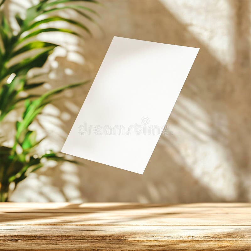 Blank Paper Mockup Elegant Minimalist Design Template Stock ...