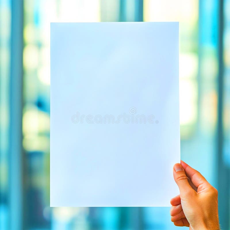 Blank Paper Mockup Perfect for Presentations Designs Stock Illustration ...