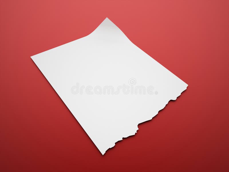 Blank paper note format stock illustration. Illustration of ragged ...