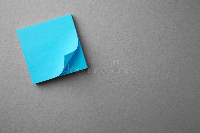 Blank Paper Note on Gray Background, Top View. Space for Text Stock ...