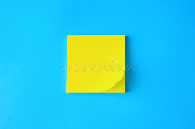 Blank Paper Note on Light Blue Background, Top View Stock Photo - Image ...