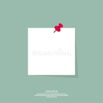 Sheet Paper Notes Pinned Pin Stock Illustrations – 269 Sheet Paper ...