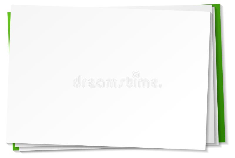 Blank Paper Note Template on White Background Stock Vector ...
