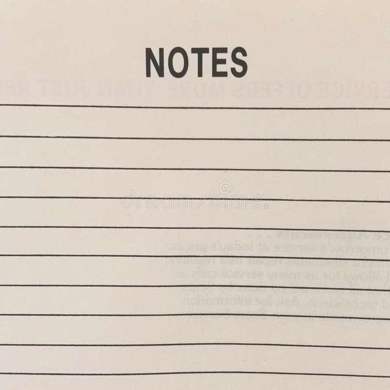 Blank Paper Notes with Line Stock Image - Image of business, place ...
