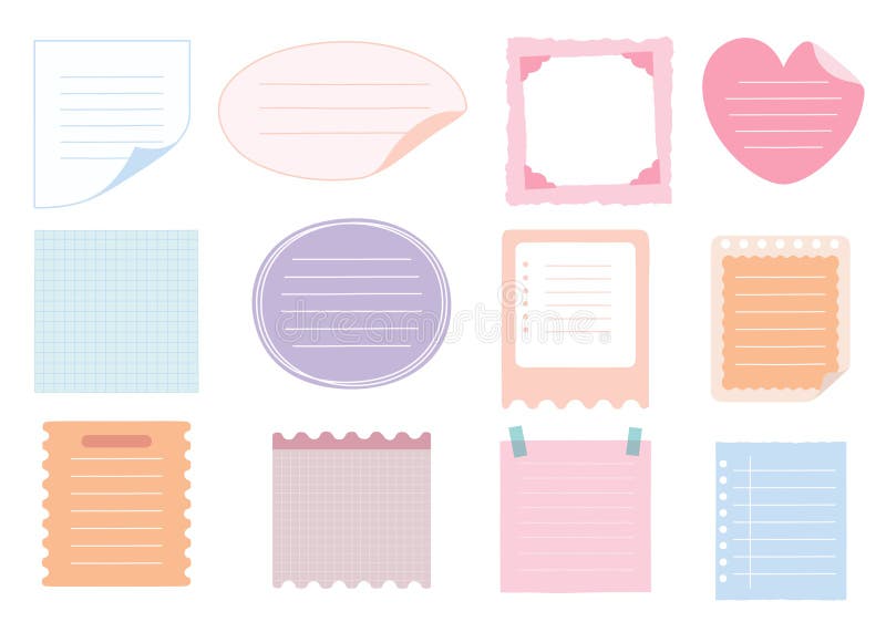 Blank Paper Notes, Stickers, Notepad Sheets for To Do List Reminders ...