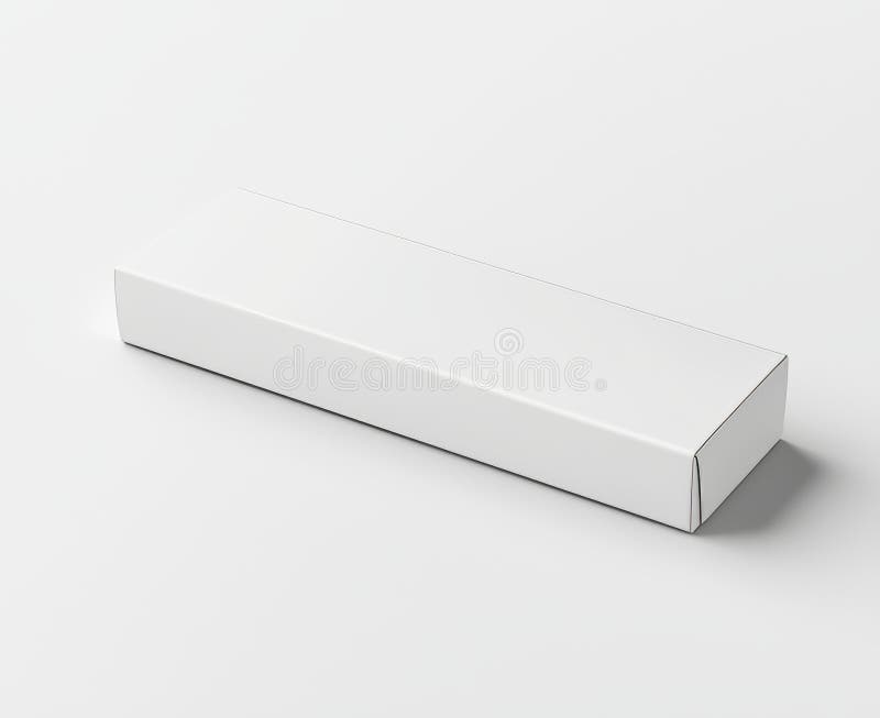 Blank Paper Pack Mock Up Template with White Box Design Stock Photo ...