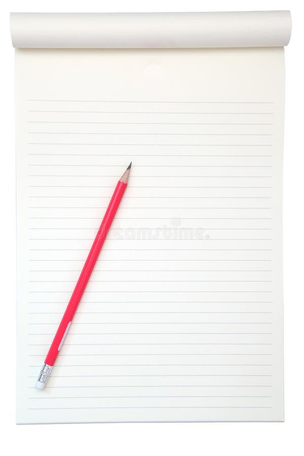 Blank paper with pencil stock photo. Image of message - 18552360