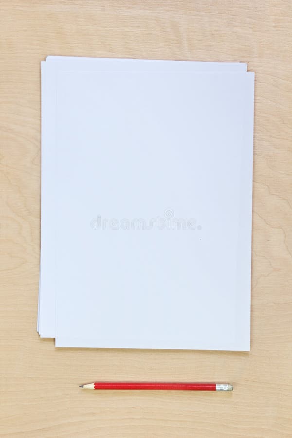Blank paper with pencil stock image. Image of homework - 59484699