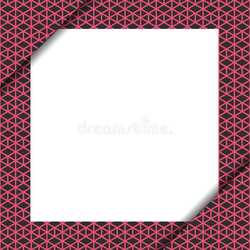 Blank Paper on Pink Geometric Pattern Stock Vector - Illustration of ...