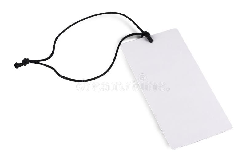 The Blank Paper Price Tag or Label Isolated Stock Photo - Image of ...