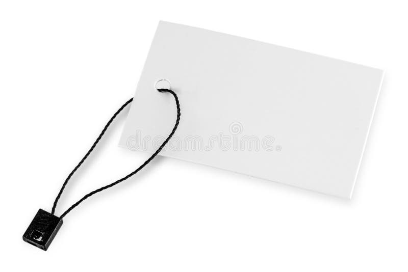 The Blank Paper Price Tag or Label Isolated Stock Photo - Image of ...