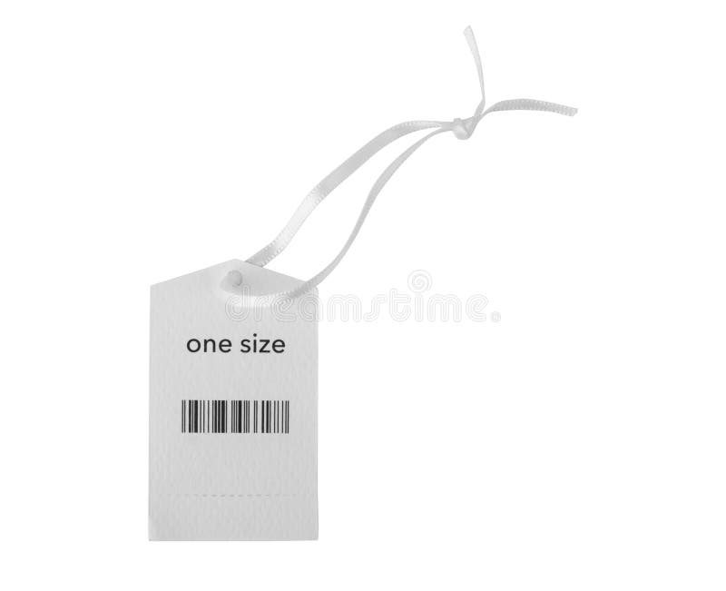 Blank Paper Price Tag or Label Isolated Stock Photo - Image of product ...