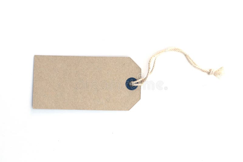 Blank Old Paper Price Tag or Label Tag Isolated on White Background ...