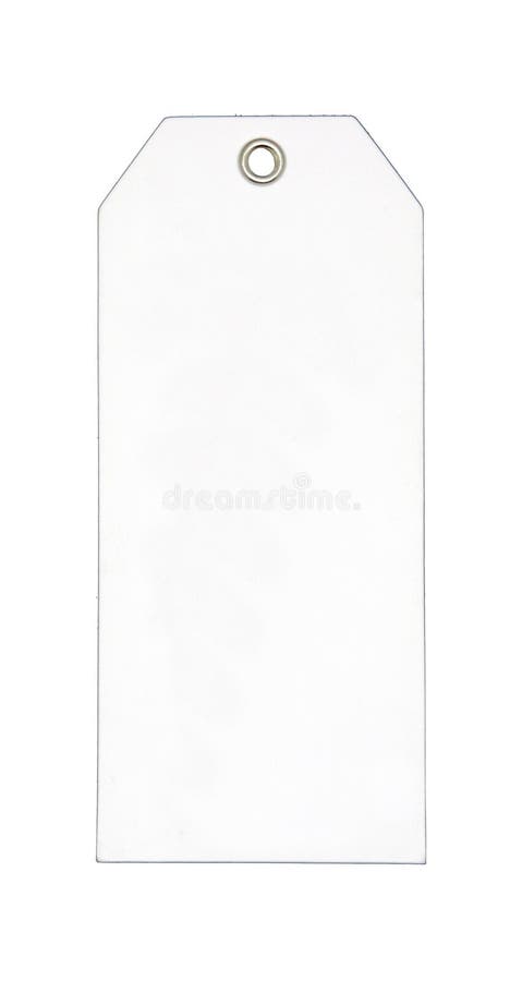 Blank Paper Price Tag or Label Isolated on White Background Stock Photo ...