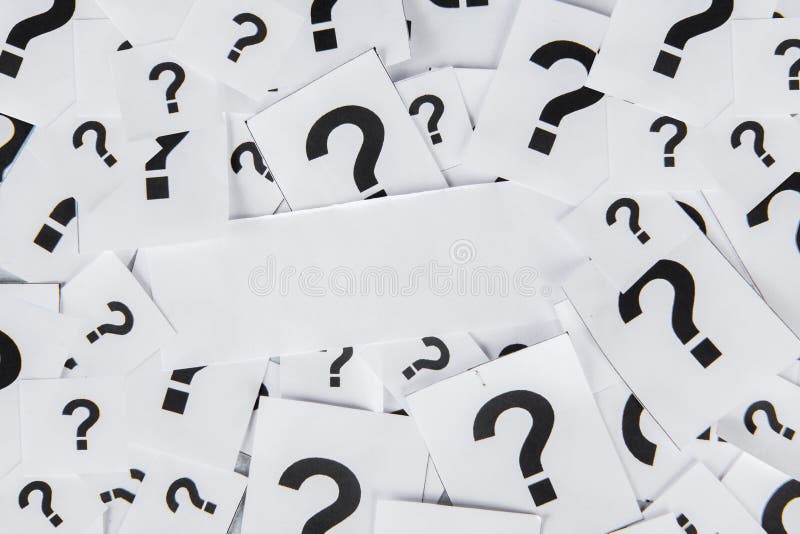 Blank Paper with Question Marks Stock Photo - Image of ideas, idea ...