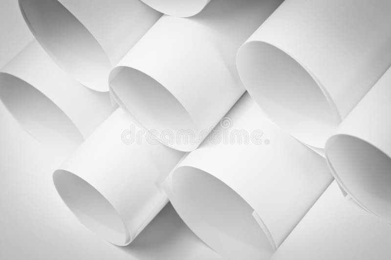Rolled Up Paper stock photo. Image of closeup, curl, empty - 12807382