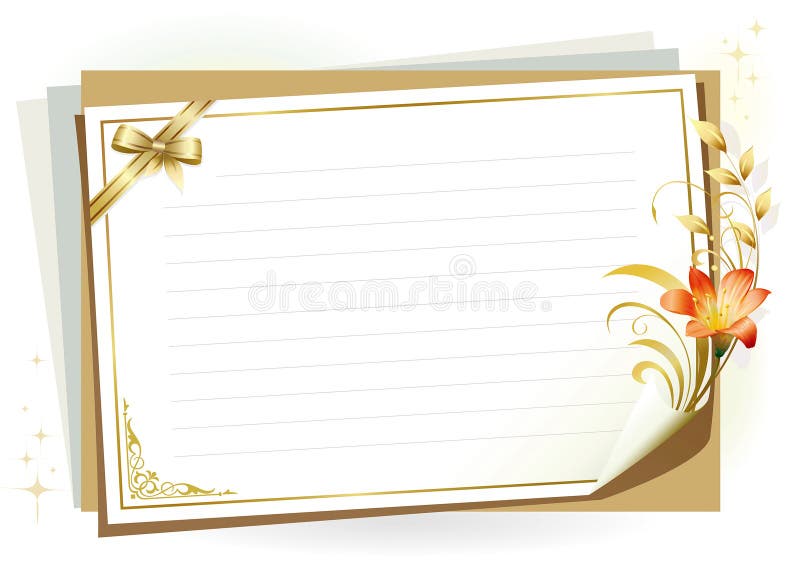 Blank Paper for Romantic Messages Stock Vector - Illustration of note ...