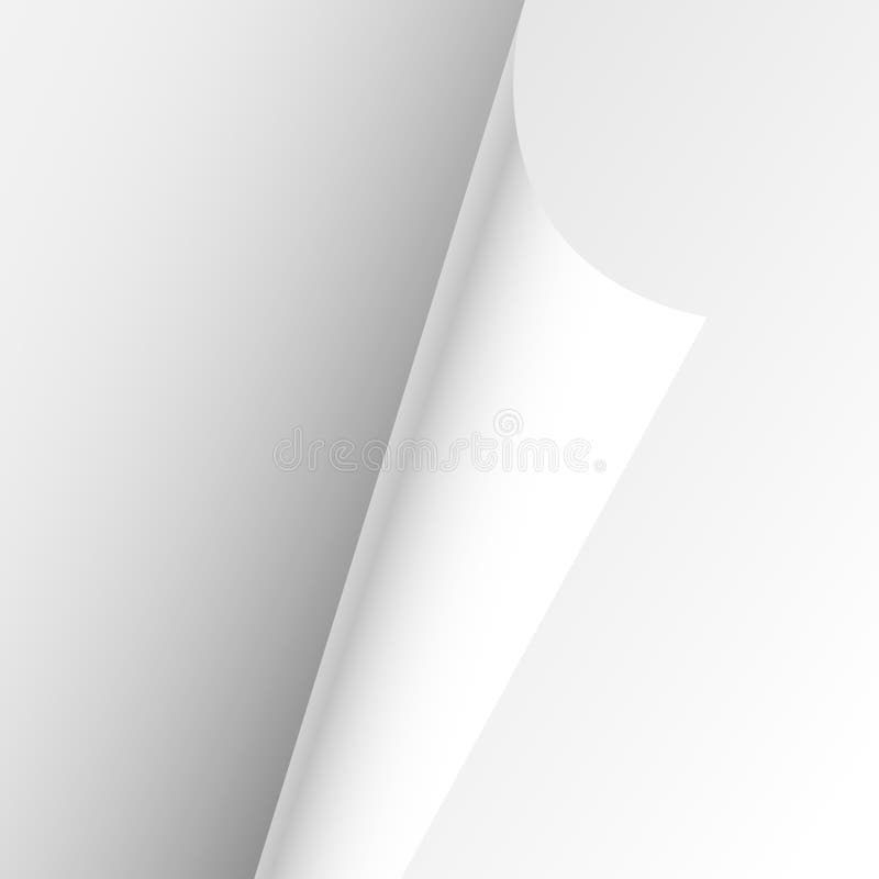 Blank Paper Sheet Curl Corner, Empty Page Bend Stock Vector ...