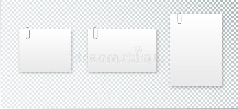 Blank Paper Sheet in A4 Format on Transparent Background. Notebook Page ...