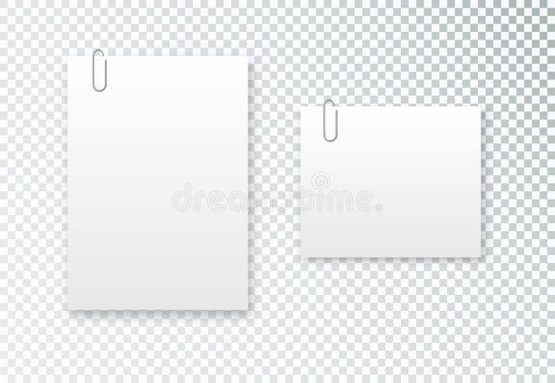 Blank Paper Sheet in A4 Format on Transparent Background. Notebook Page ...