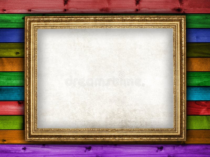 Blank Paper Sheet in Picture Frame Stock Photo - Image of backdrop ...