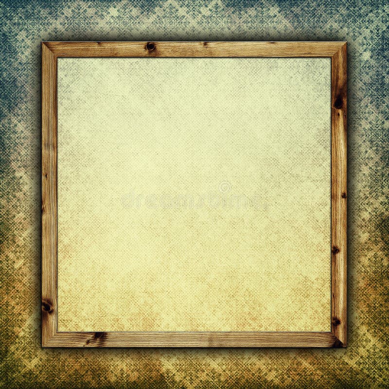 Blank Paper Sheet in Picture Frame Stock Illustration - Illustration of ...