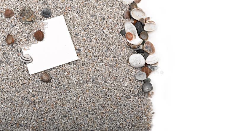 Blank paper sheet and sand stock photo. Image of sand - 25227626